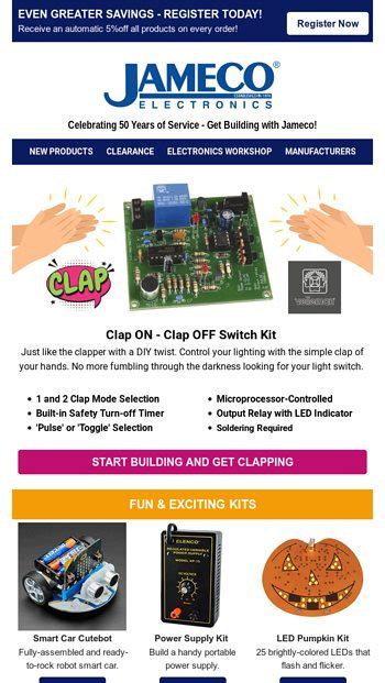 Operate Your Lights By Clapping Your Hands Jameco Electronics Email