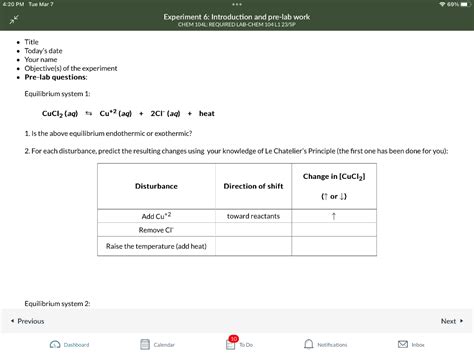 Experiment Introduction And Pre Lab Work CHEM Chegg