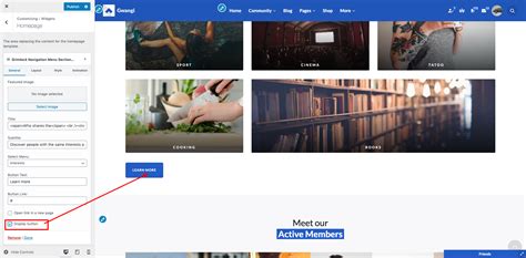 Edit Widget Grimlock Navigation Menu Section • Themosaurus Support