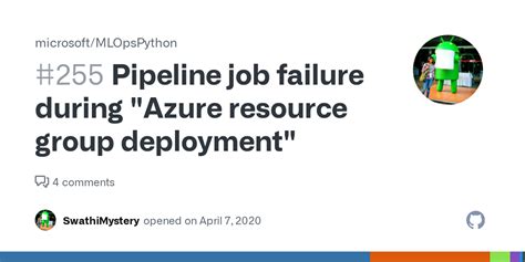 Pipeline Job Failure During Azure Resource Group Deployment Issue Microsoft