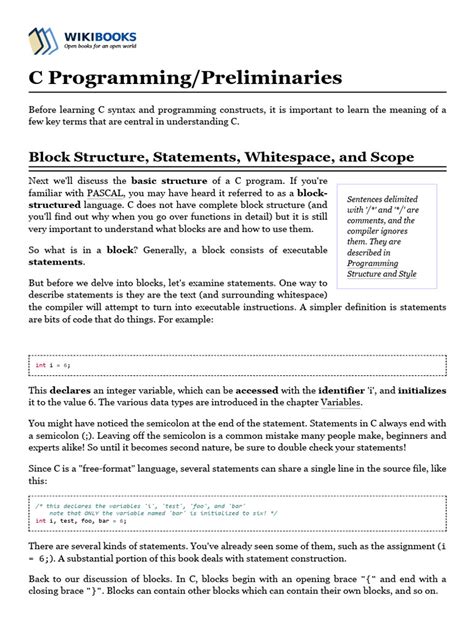 c programming preliminaries wikibooks open books for an open world pdf scope computer