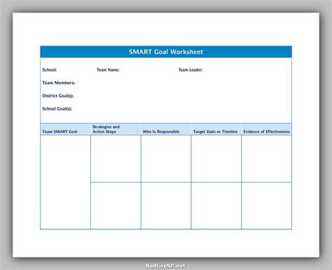 Smart Goal Excel Template
