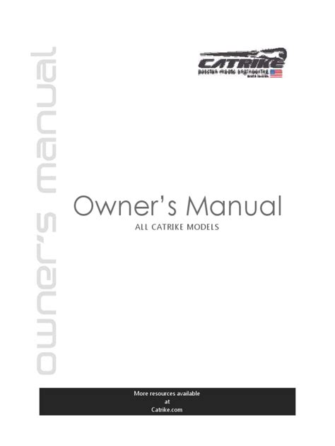 Catrike Owners Manual 2019 Pdf Screw Vehicle Technology