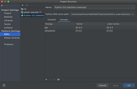 Intellij Ideaでpythonの開発環境を構築する