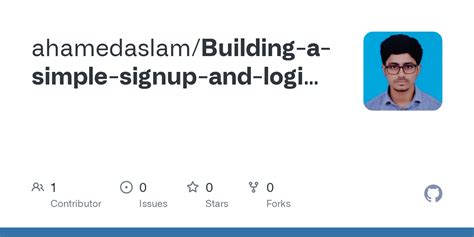 Github Ahamedaslambuilding A Simple Signup And Login System Using Python