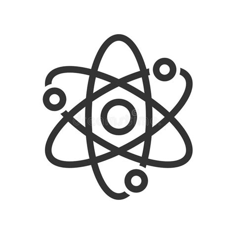 Outline Atom Or Proton Nucleus Sign Symbol Stock Illustration