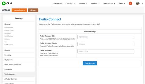 Twilio Connect Setup Jetpack Crm