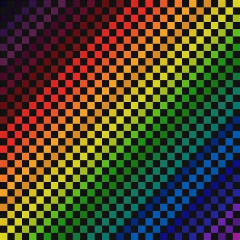 Rainbow Pixel Art Grid
