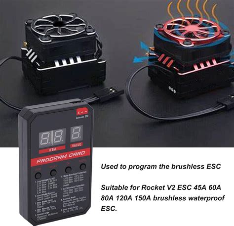 RC LED Program Card For Rocket V2 ESC 45A 60A 80A 120A 150A Brushless Waterproof ESC Programing