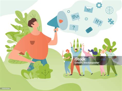 추천 친구 마케팅 개념 벡터 일러스트 만화 작은 사람들이 추천 추천 프로그램 정보를 공유 돈을 벌 개념에 대한 스톡 벡터 아트 및 기타 이미지 Istock