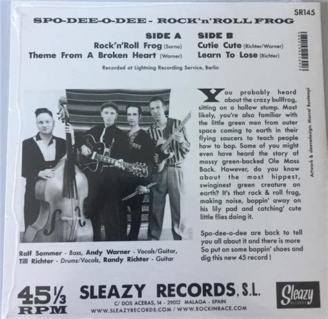 Single Spo Dee O Dee Rocknroll Frog Rockabillyshop