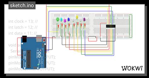 ภูสิทธิ การบ้าน7 Led 8 Wokwi Esp32 Stm32 Arduino Simulator