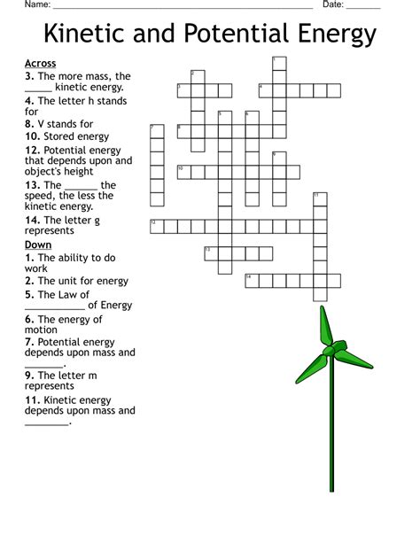 Worksheet For Potential And Kinetic Energy