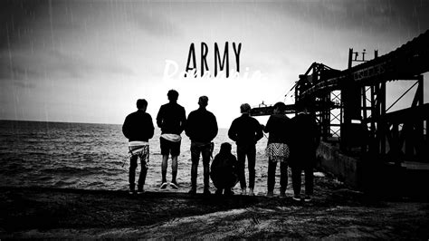 Download Aesthetic Bts Black And White Wallpaper
