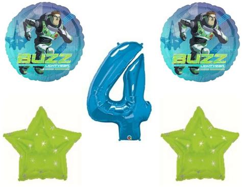 Buzz Lightyear 4th Fourth Happy Birthday Party Balloons Decorations Supplies Unbran… 30th