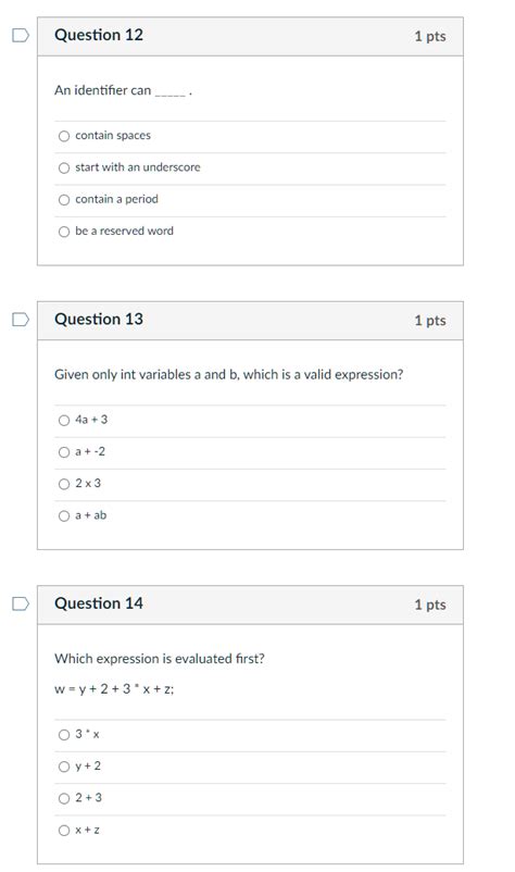 Solved Which Statement Is Incrementing The Integer X Where