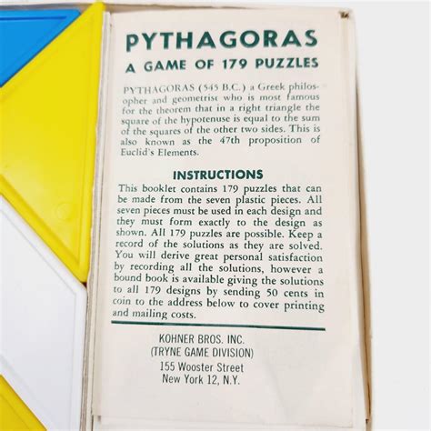 VINTAGE PYTHAGORAS PUZZLE GAME EstateSales Org