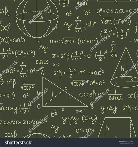Formula Pattern Math Geometry Formulas Letters Stock Vector Royalty Free 2021997956 Shutterstock
