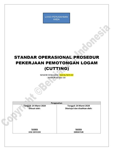 Sop Cutting Pdf