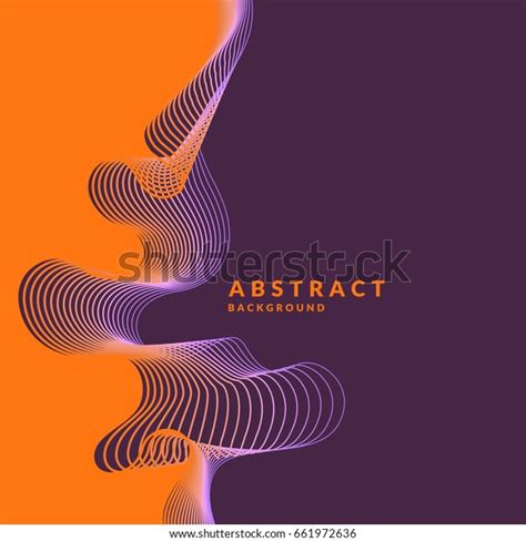 Abstract Background Dynamic Linear Waves Vector Stock Vector Royalty