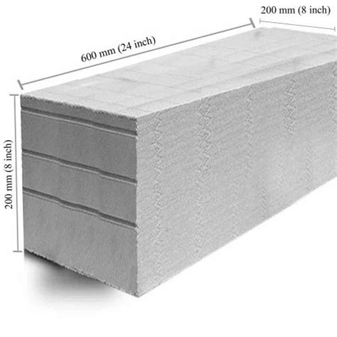 Autoclaved Aerated Concrete Partition Walls Rectangular Aerocon Aac