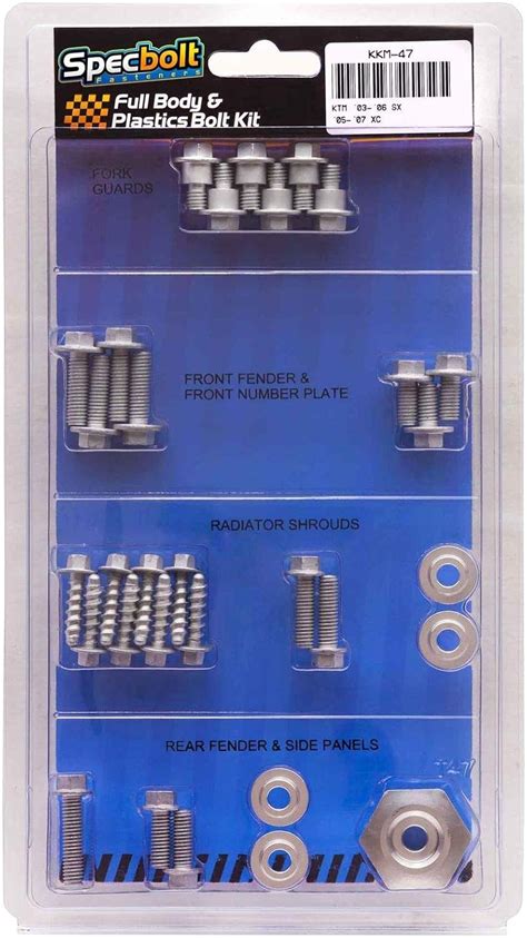 Specbolt Fasteners Full Body And Plastics Bolt Kit Fits Ktm Sx 2003