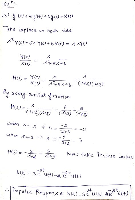 Solved Please Do Fast P4 Find The Impulse Response Of Each Of The Course Hero