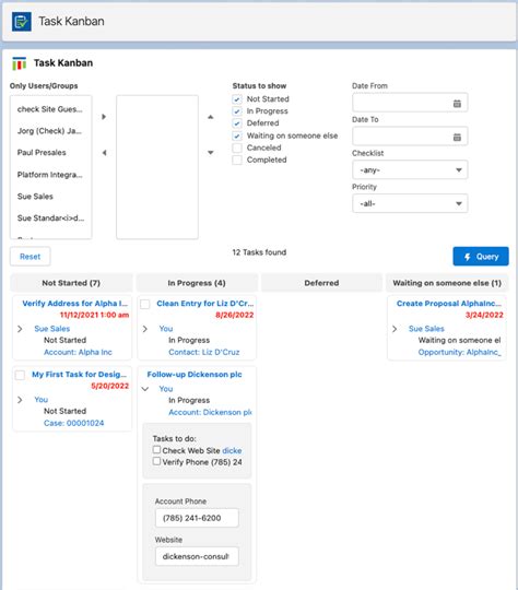 Task Kanban Checklist For Salesforce