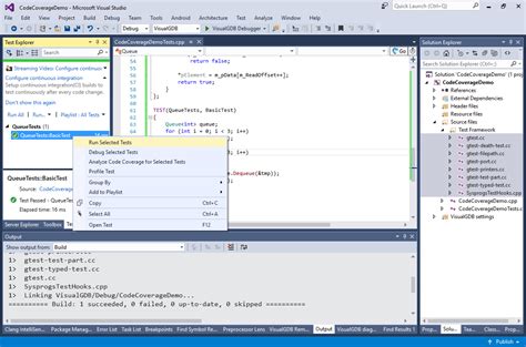 Analyzing Code Coverage For Linux Test Projects Visualgdb Tutorials