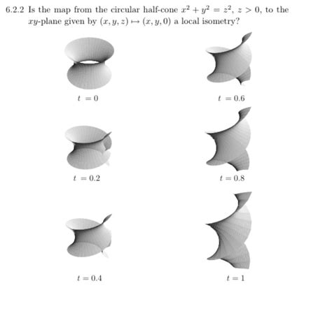 general topology is the map from the circular half cone to the xy