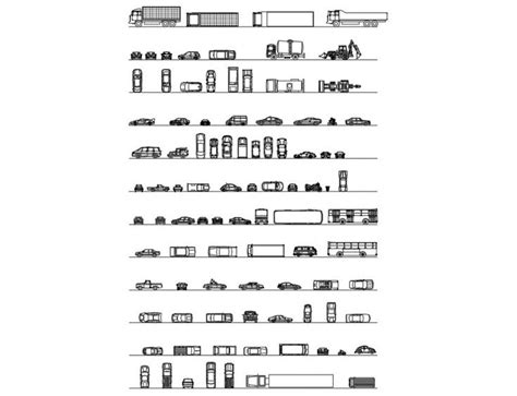Miscellaneous Vehicle Elevation Blocks Cad Drawing Details Dwg File Cad Drawing Cad Blocks