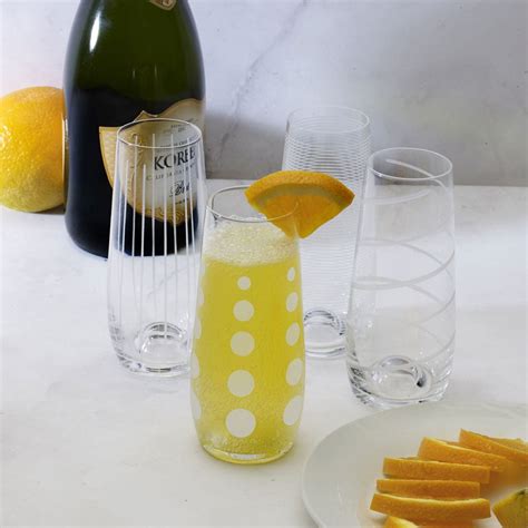 Cheers® Set Of 4 Stemless Flute Glasses Mikasa