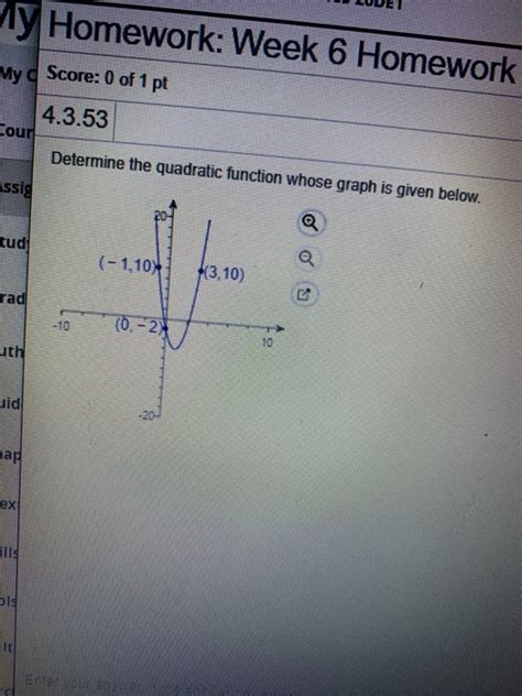 Solved Y Homework Week 6 Homework My Score 0 Of 1 Pt