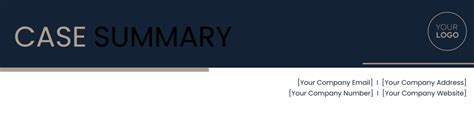 Free Case Summary Header Template To Edit Online