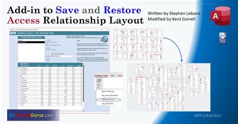 Access Add In To Save And Restore Relationship Layout