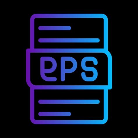 Premium Vector Eps File Format Document Gradient Icon Essential File Types