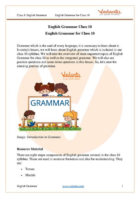 Cbse English Grammar Class 10 Pdf Solved Exercises Guide English