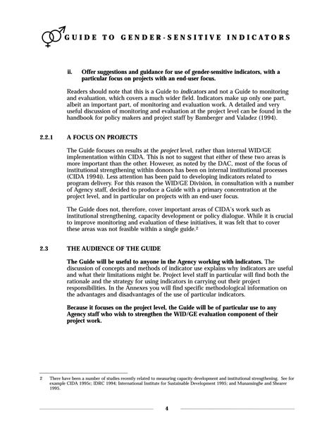 Guide To Gender Sensitive Indicators Pdf