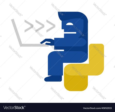 Web Developer In Famous Programming Language Vector Image