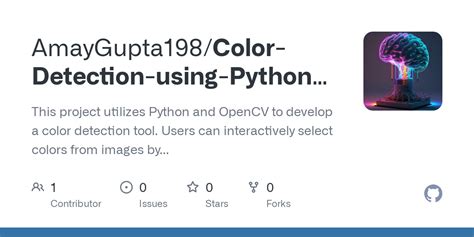 Github Amaygupta198color Detection Using Python And Opencv This