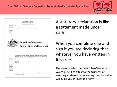 Form 888 And Statutory Declarations For Australian Partner Visa