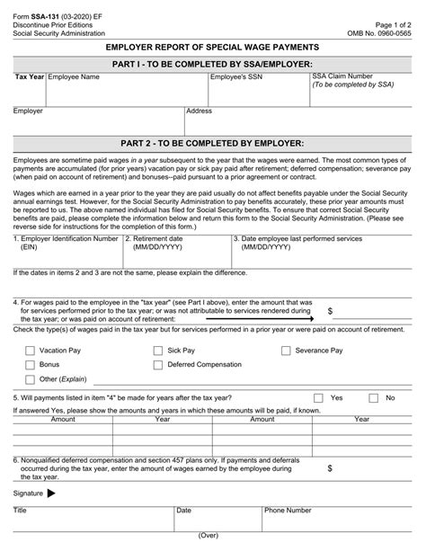 Ssa 131 Fillable Form Printable Forms Free Online