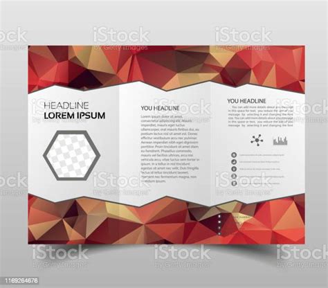 삼중 브로셔 사각형 디자인 템플릿 폴고날 디자인 추상적 인 다각형 배경에 과학적인 패턴 현대 삼각형 벡터 질감분자 구조 0명에 대한 스톡 벡터 아트 및 기타 이미지 Istock