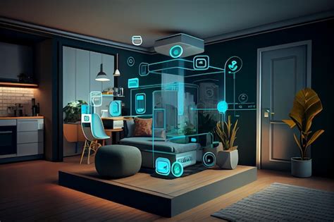 premium photo smart home interface with augmented realty of iot