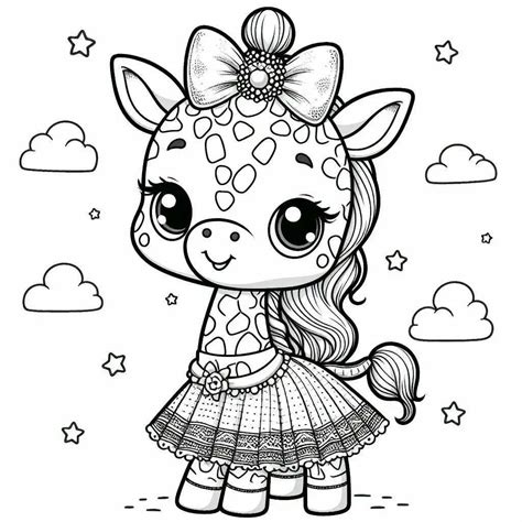 귀여운 기린 색칠공부 도안 16종 키즈위키