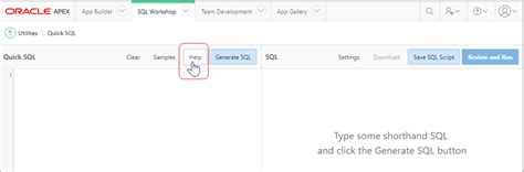 Using Quick Sql