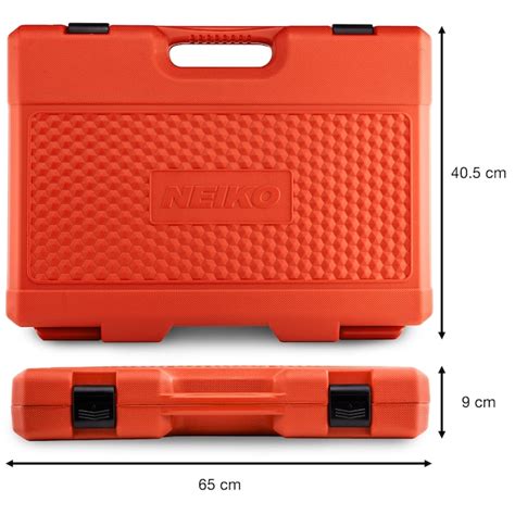 Neiko 45 Piece Metric 12 In Drive Set 6 Point Impact Socket Set 02330a