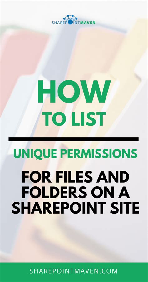 List Unique Permissions For Files And Folders On Sharepoint