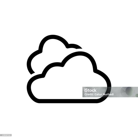 Desain Ikon Papan Nama Awan Trendi Ilustrasi Stok Unduh Gambar