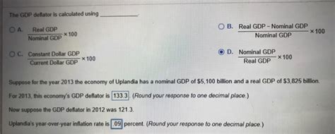 Solved The GDP Deflator Is Calculated Using A Chegg